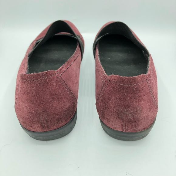 Clarks | Shoes | Clarks Maroon Black Suede Mary Jane Slip On | Poshmark